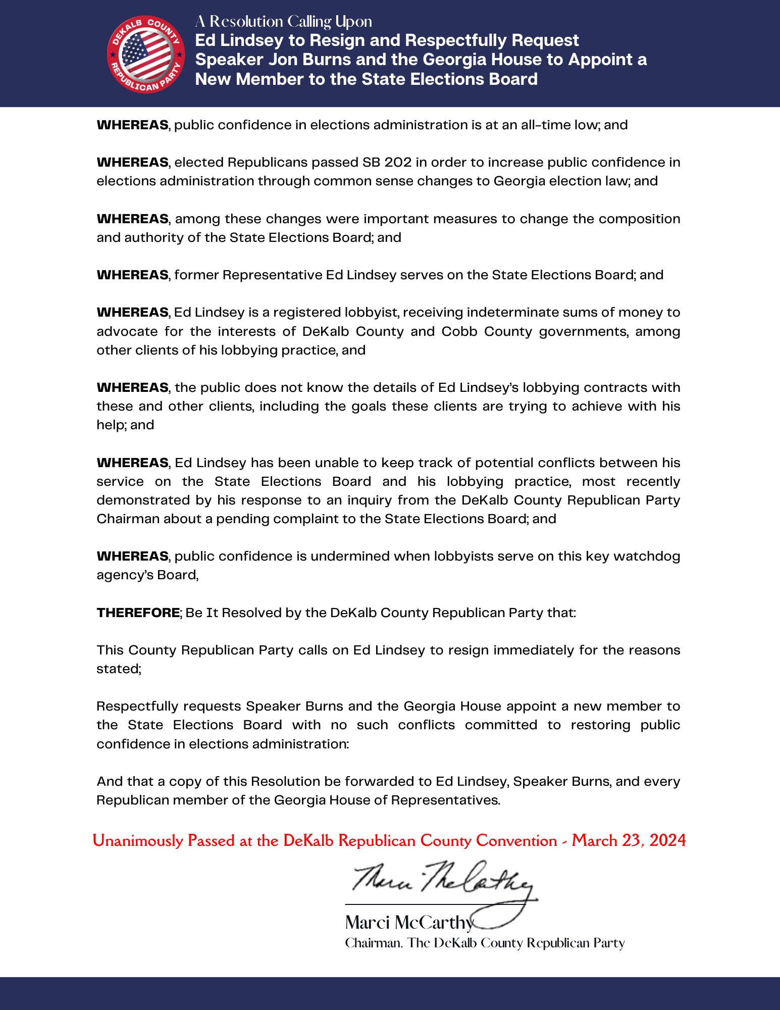 Cobb GOP Passes Two Strong Resolutions Against DEI & for Election ...